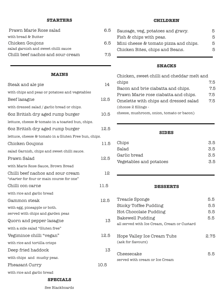 Food – Travellers Rest Brough