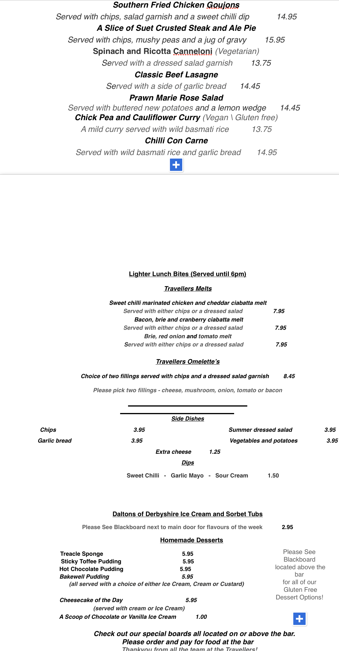 Food – Travellers Rest Brough