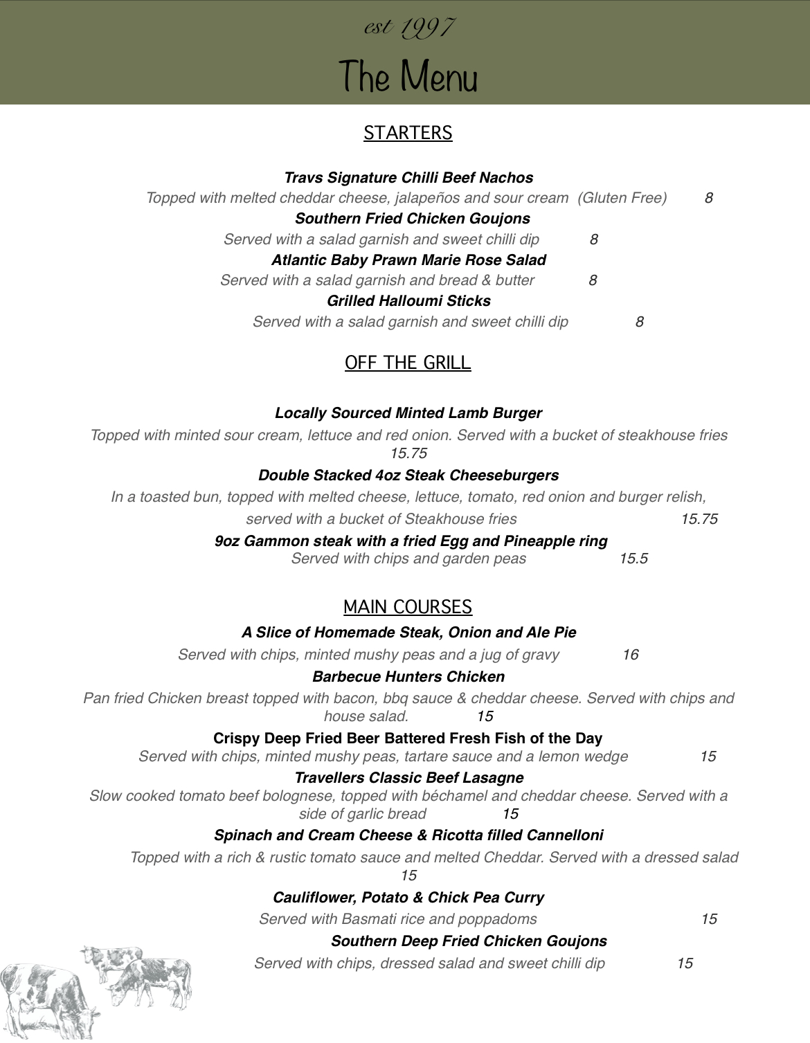 Food - Travellers Rest Brough